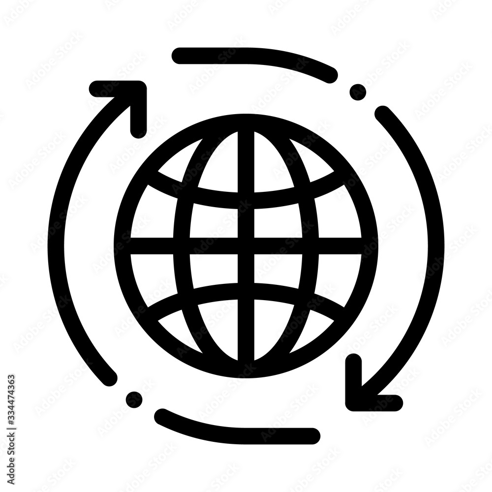 world internet network icon vector. world internet network sign ...