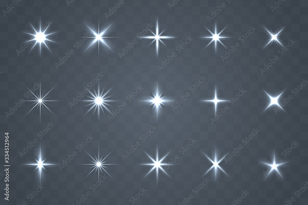 Luminous set design that glows. Sparkling stars with special light ...