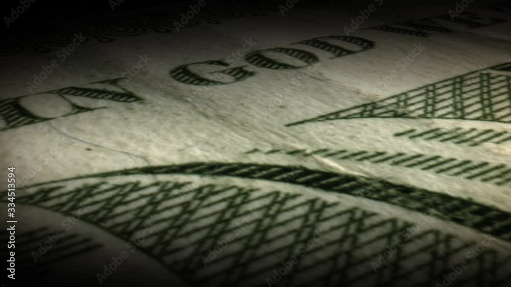 Vintage Dollar Bill Close Up Texture Animation/ 4k background animation ...