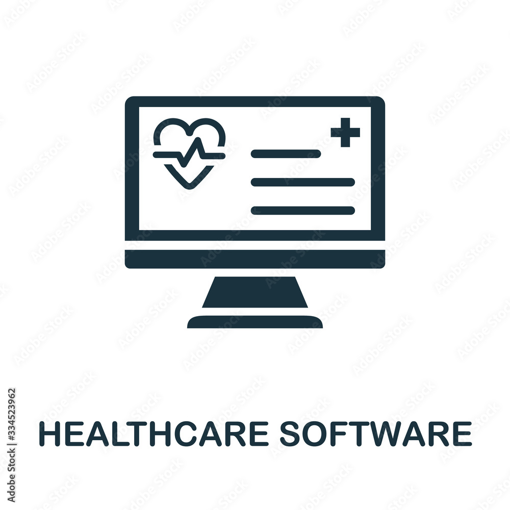 Healthcare Software icon. Simple element from digital healthcare ...