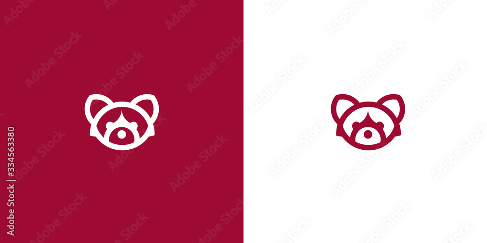 red panda, animal, logo, red, vector, illustration, symbol, icon ...
