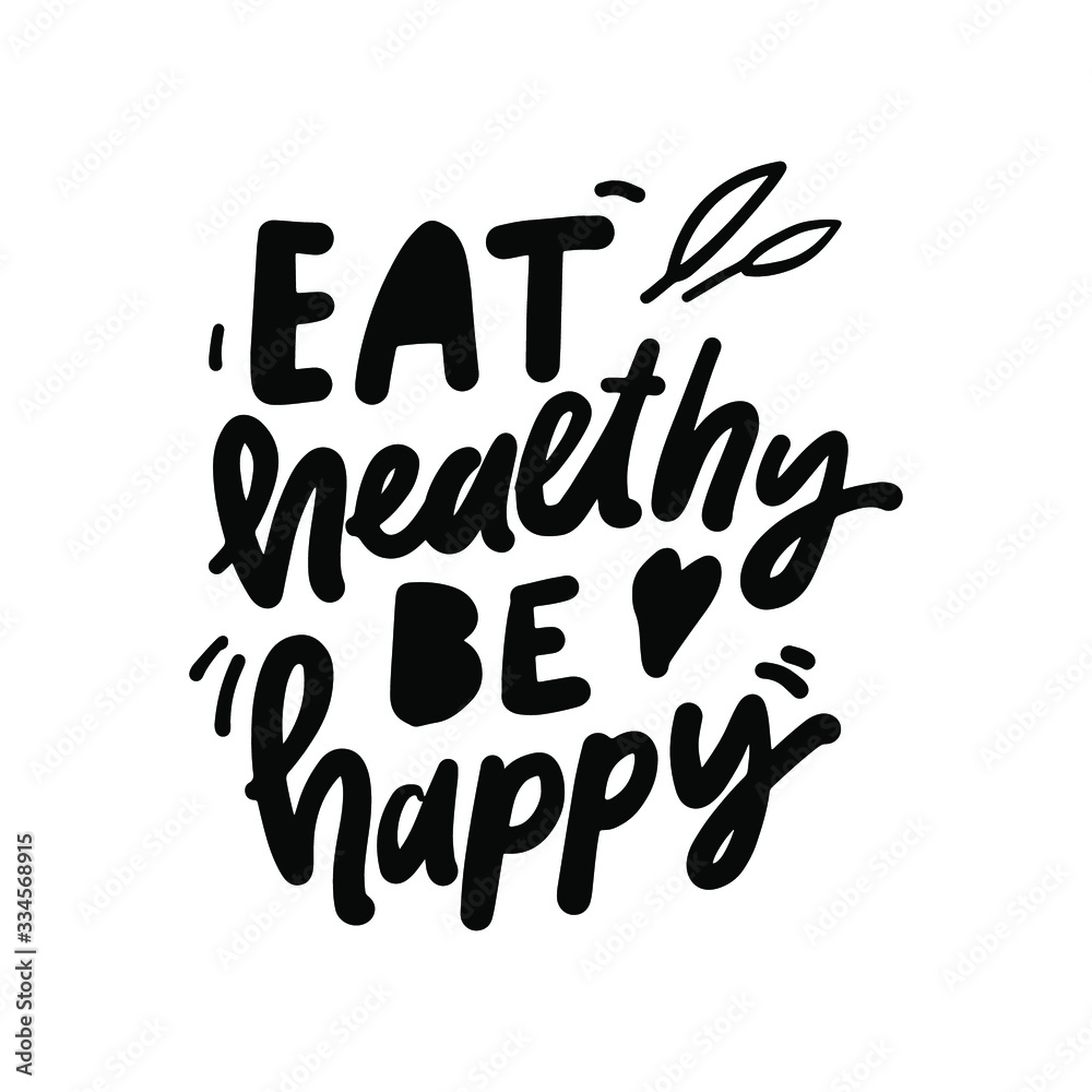 Eat plants. Hand lettering quote about fod for your design:poster, card ...