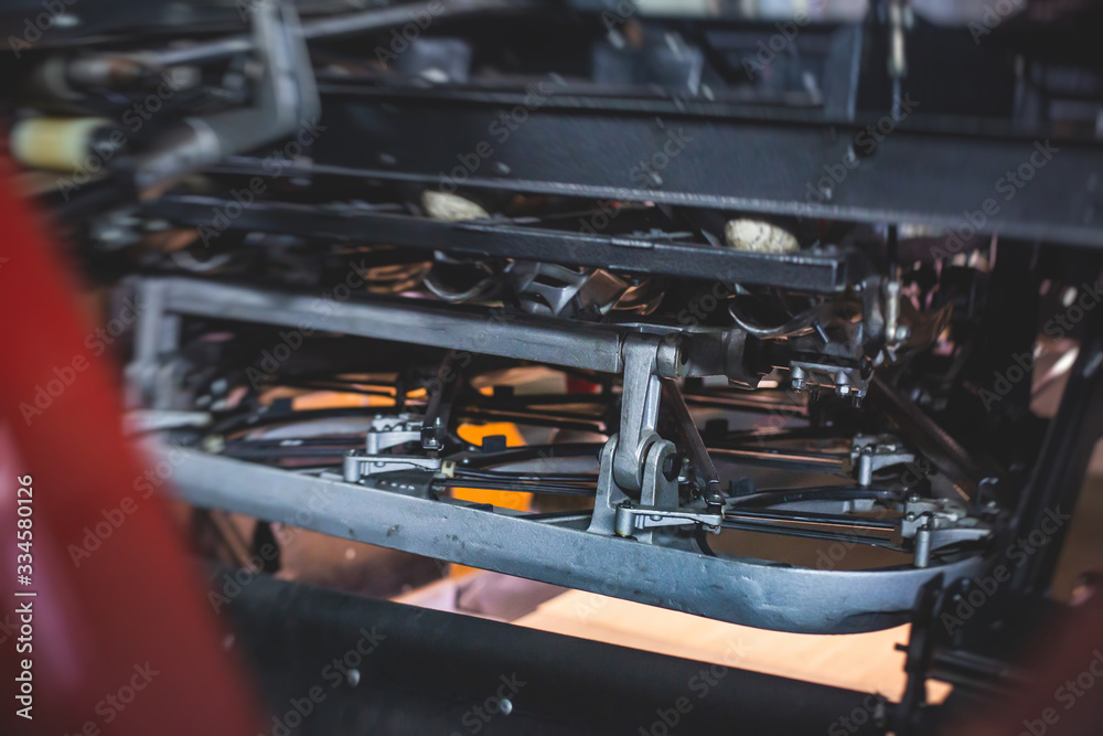 Bowling pinsetter machine, behind the bowling alley, pinspotter ...