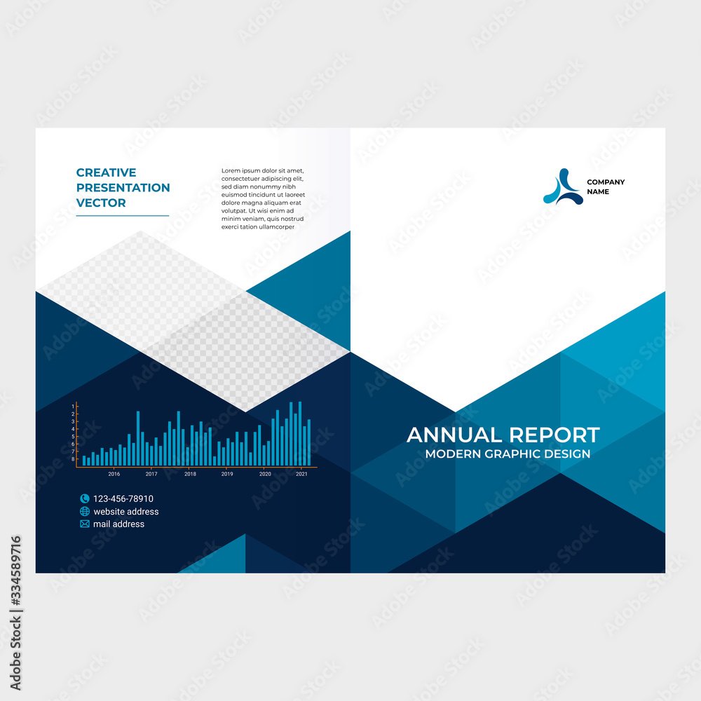 Cover design for presentations and advertising, creative layout of ...