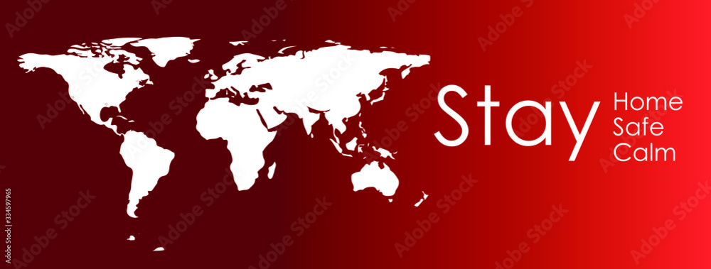 World earth map globe with text vector illustration isolated on red ...