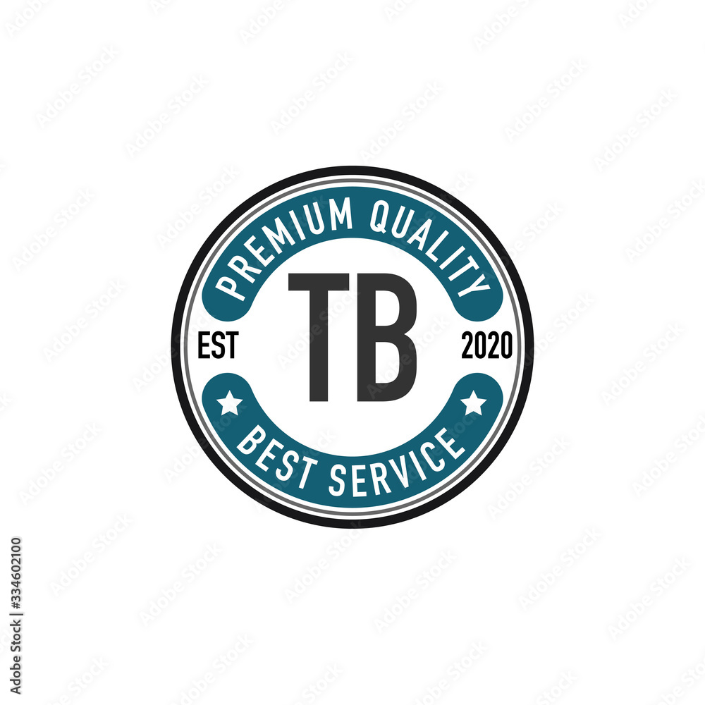 Initial Letter tb Elegance Logo Design Template. Vintage circle line ...