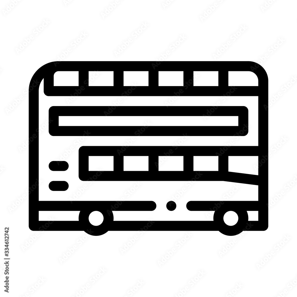 double decker sightseeing bus icon vector. double decker sightseeing ...