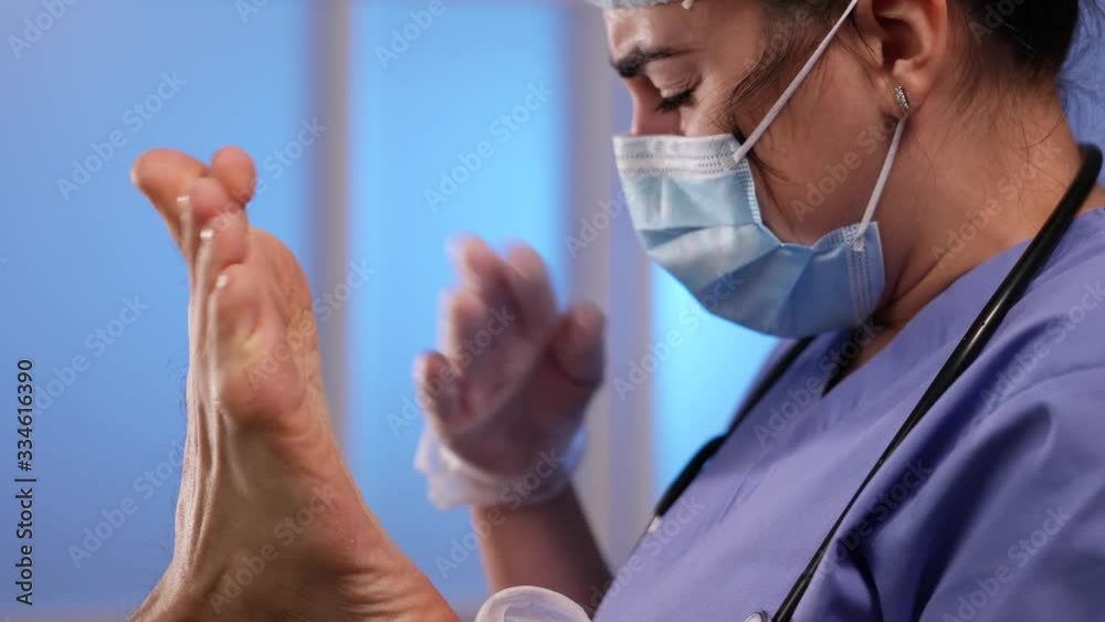 Funny Medical professional doctor nurse in (PPE) protective gloves, a ...