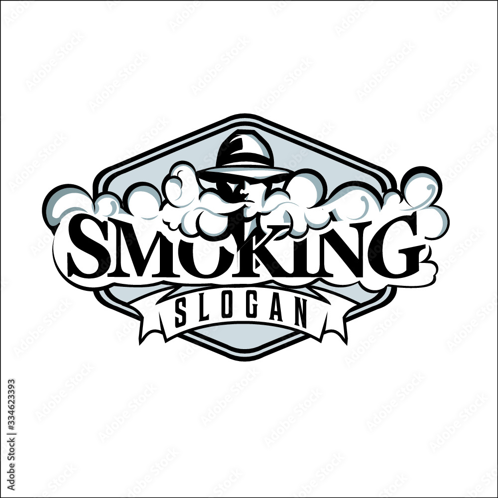 people smoke exclusive logo design inspiration Stock Vector | Adobe Stock
