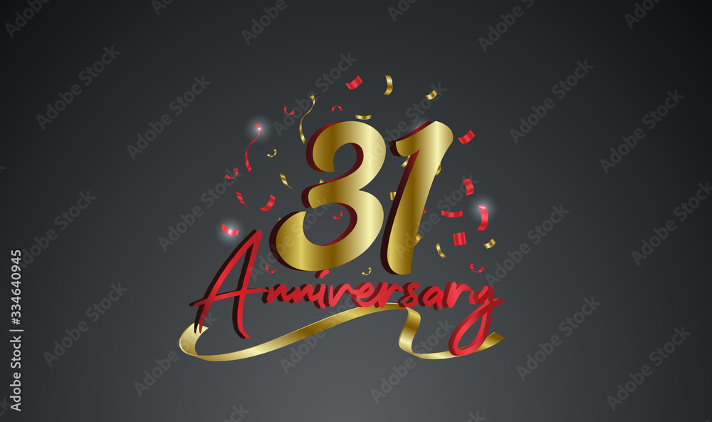 Anniversary celebration background. with the 31st number in gold and ...