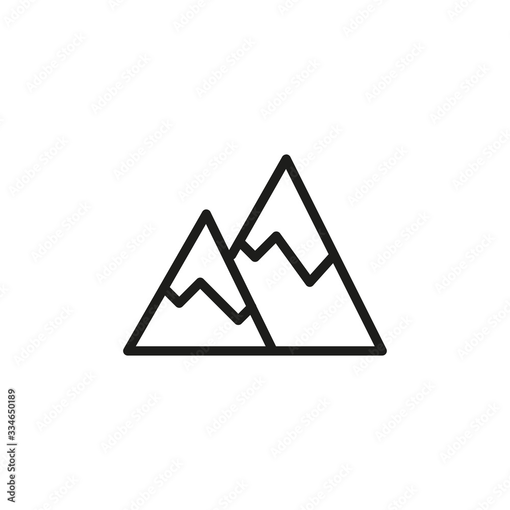 Simple mountain line icon. Stock Vector | Adobe Stock
