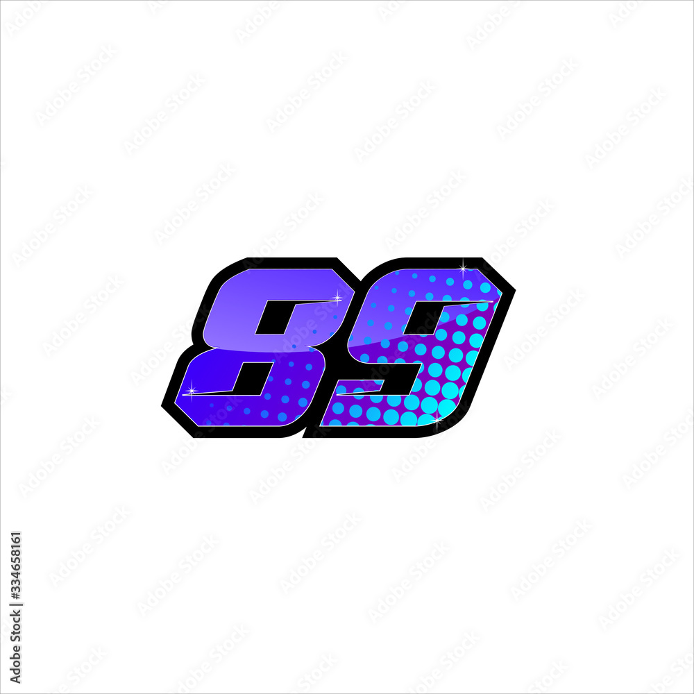 Vector Racing number 89, start racing number, sport race number with ...