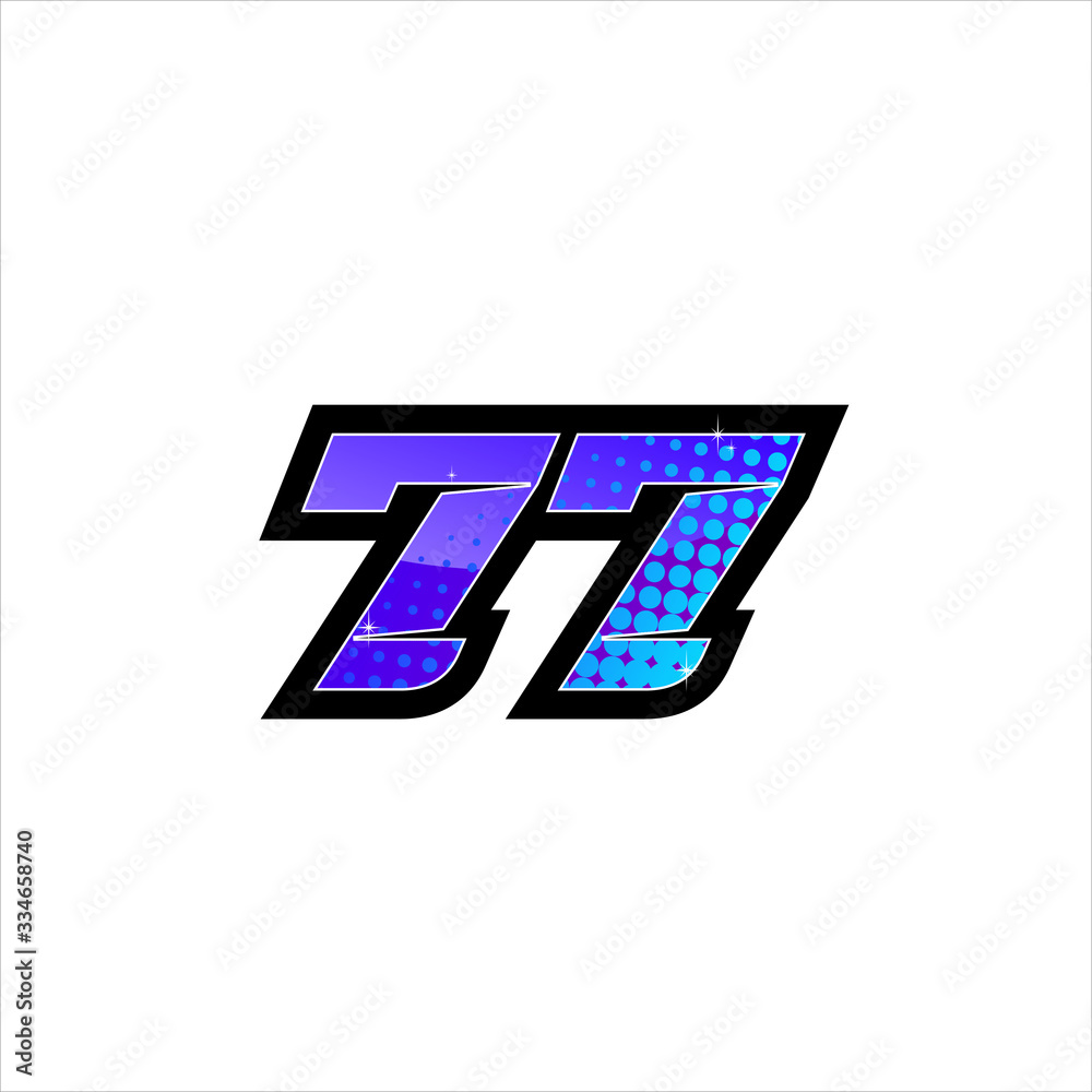 Vecteur Stock Vector Racing number 77, start racing number, sport race ...