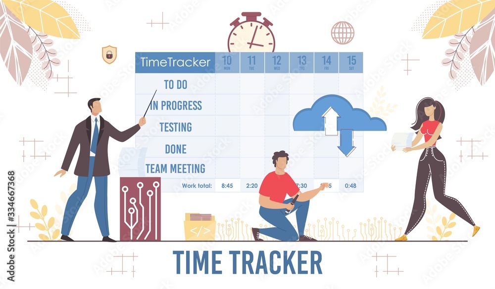 Effective Time Tracker Planner for Business Presentation. Management ...