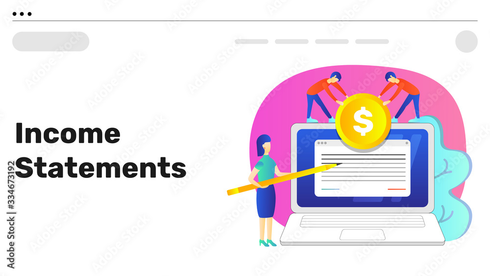 Vecteur Stock Income statements clipart illustration. Business and ...