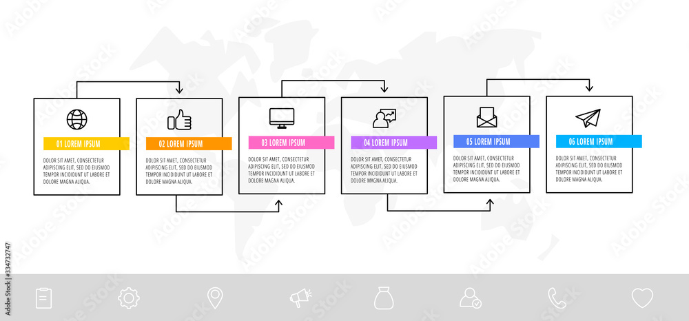 Timeline creative design linear infographics template. Business vector ...