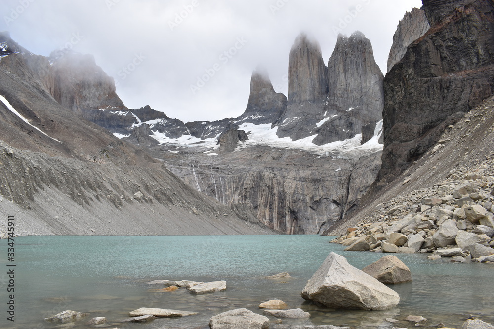 Base de las Torres in Torres del Paine National Park in Chile ...