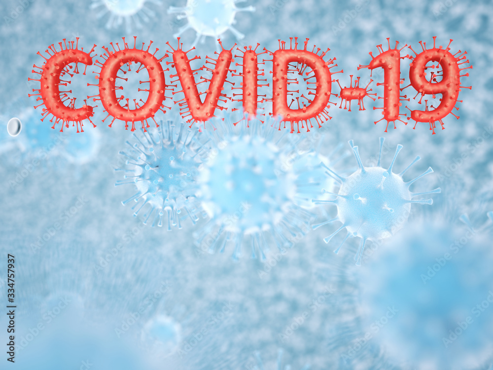 Covid-19 Coronavirus SARS-CoV-2 cell pandemic virus Stock Photo | Adobe Stock