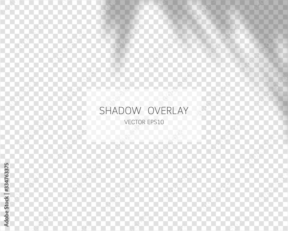 Shadow overlay effect. Natural shadows isolated on transparent ...