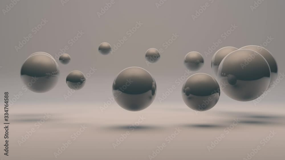 Vidéo Stock 3D animation of circular motion of metal spheres of ...