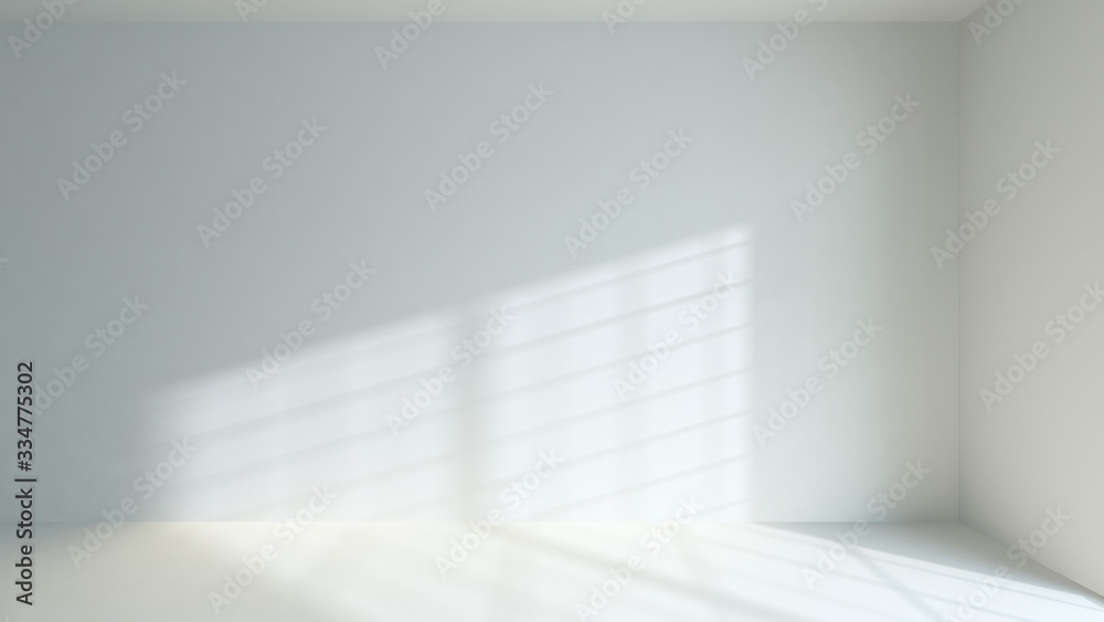 Realistic reflection of sunlight on the wall and floor background 3D ...