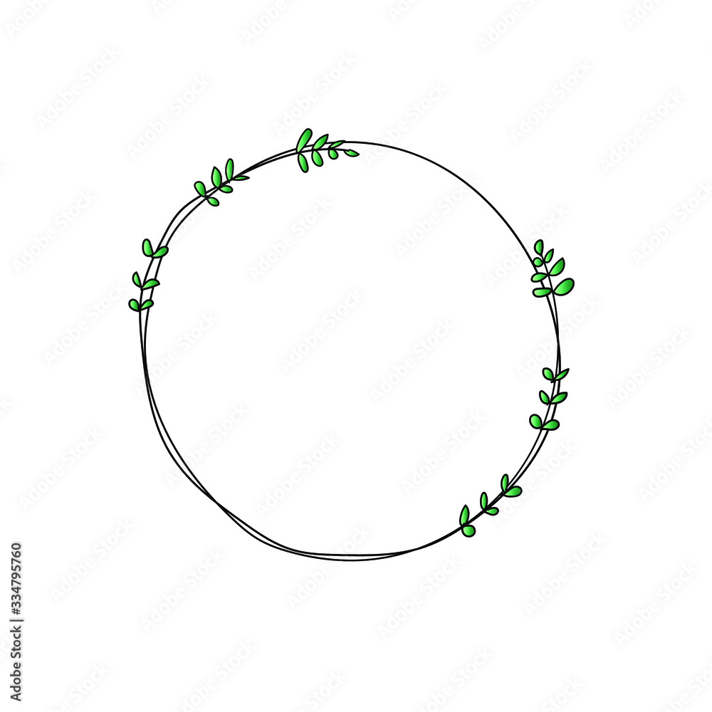 vector natural flower border design Stock Vector | Adobe Stock