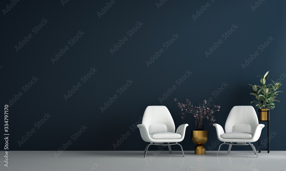 Modern minimal lounge and living room interior design and wall texture ...