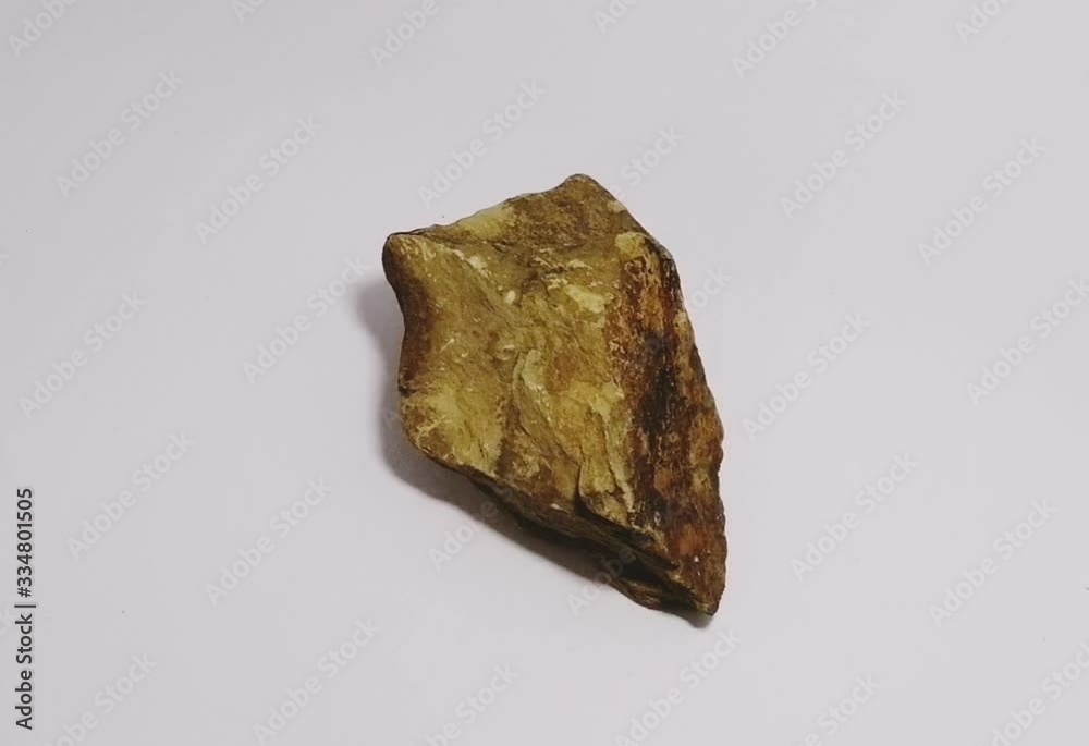 Shale specimen on white background. Shale is a fine-grained, clastic ...