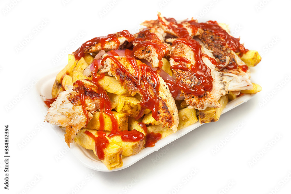 Salchipapa With Chicken