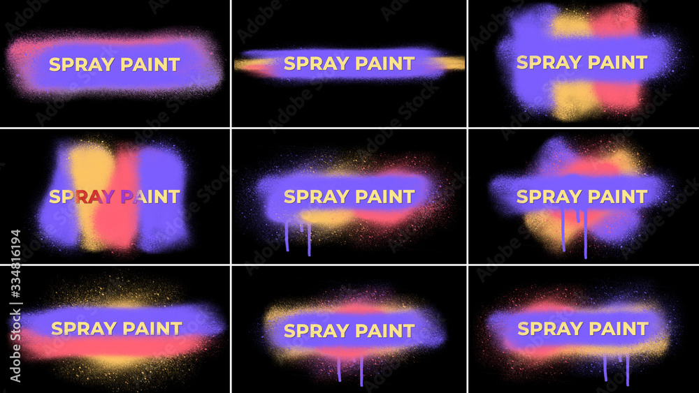 Spray Paint Title Stock Template | Adobe Stock