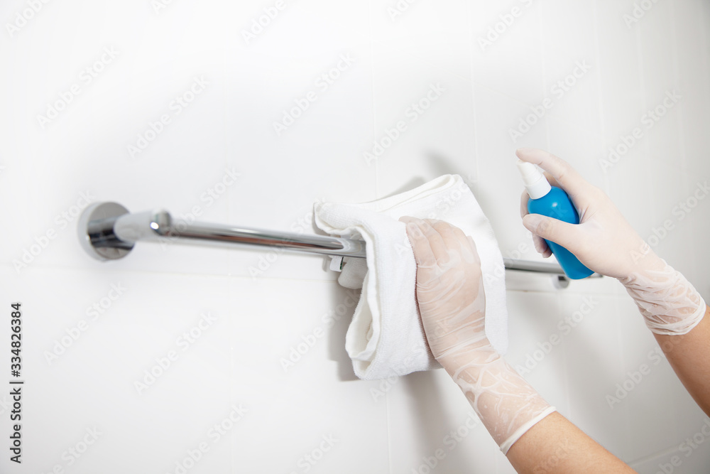 Deep cleaning disinfect for Covid-19 disease prevention. alcohol ...