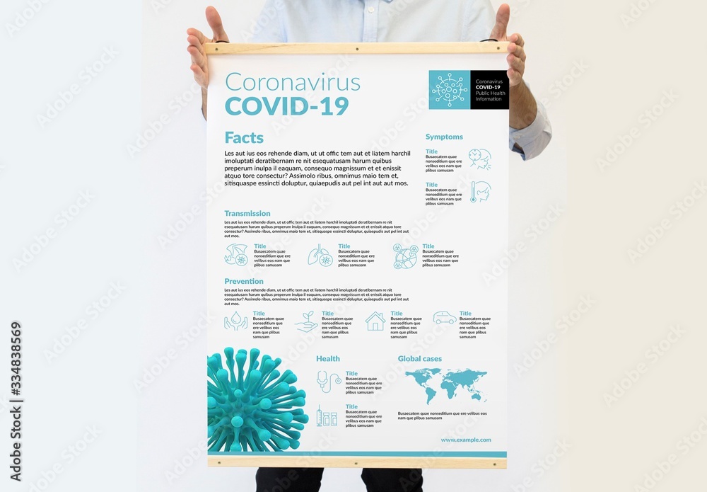 Infographic COVID-19 Poster Stock Template | Adobe Stock