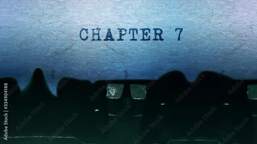 Chapter 7 Word closeup Being Typing and Centered on a Sheet of paper on ...