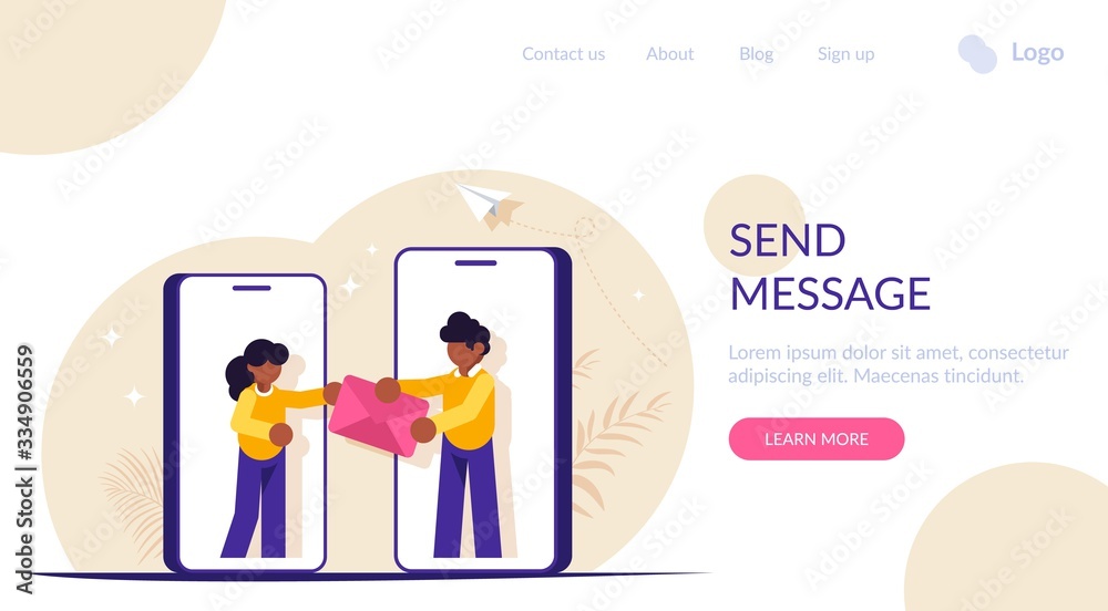 Sending messages is a concept. People are handing the envelope out of ...