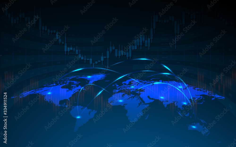 Stock market or forex trading graph in futuristic concept suitable for ...