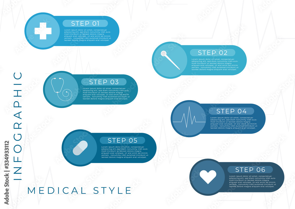 Infographic medical desgin step to healthcare modern design Stock ...