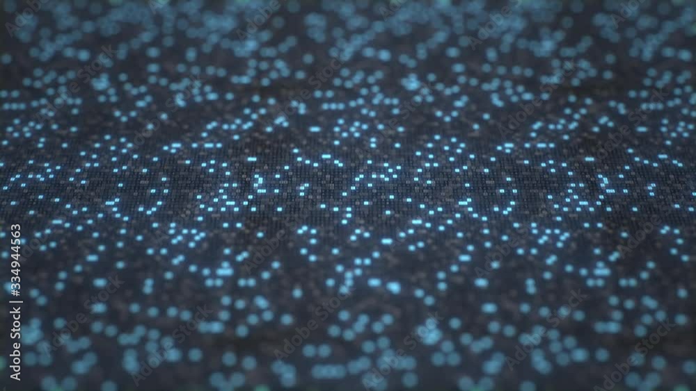 Flashing blue hexadecimal symbols on the computer screen, loopable motion background Stock 비디오 ...