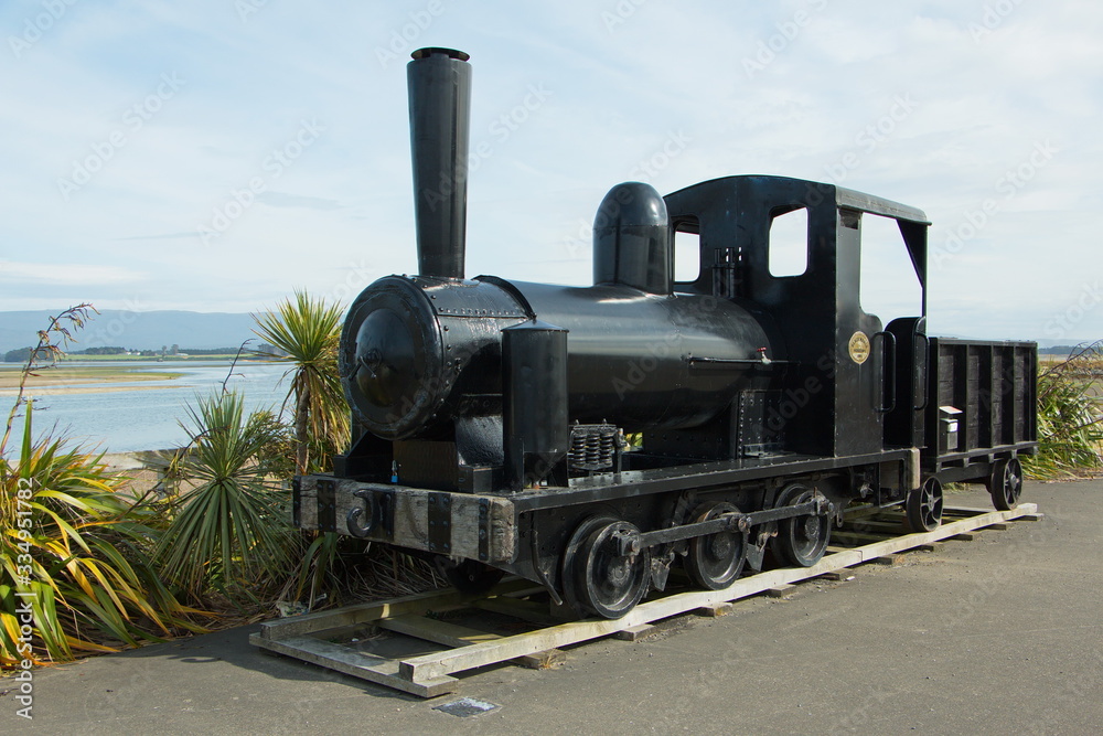 Historical steam engine "Black Maria" in Riverton,Southland on South ...