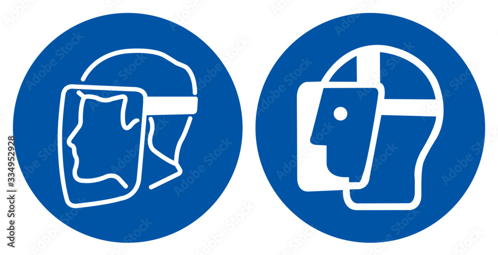 Face Shield Symbol Sign,Vector Illustration, Isolated On White ...