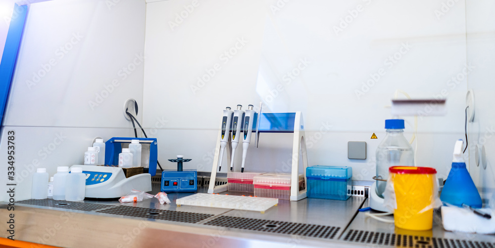 Medical research laboratory concept. Pharmaceutical or chemical lab ...