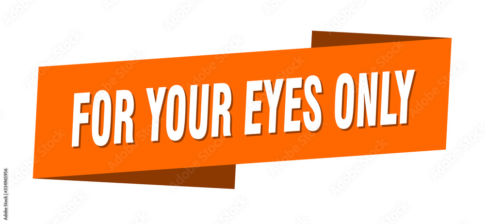 for your eyes only banner template. for your eyes only ribbon label ...