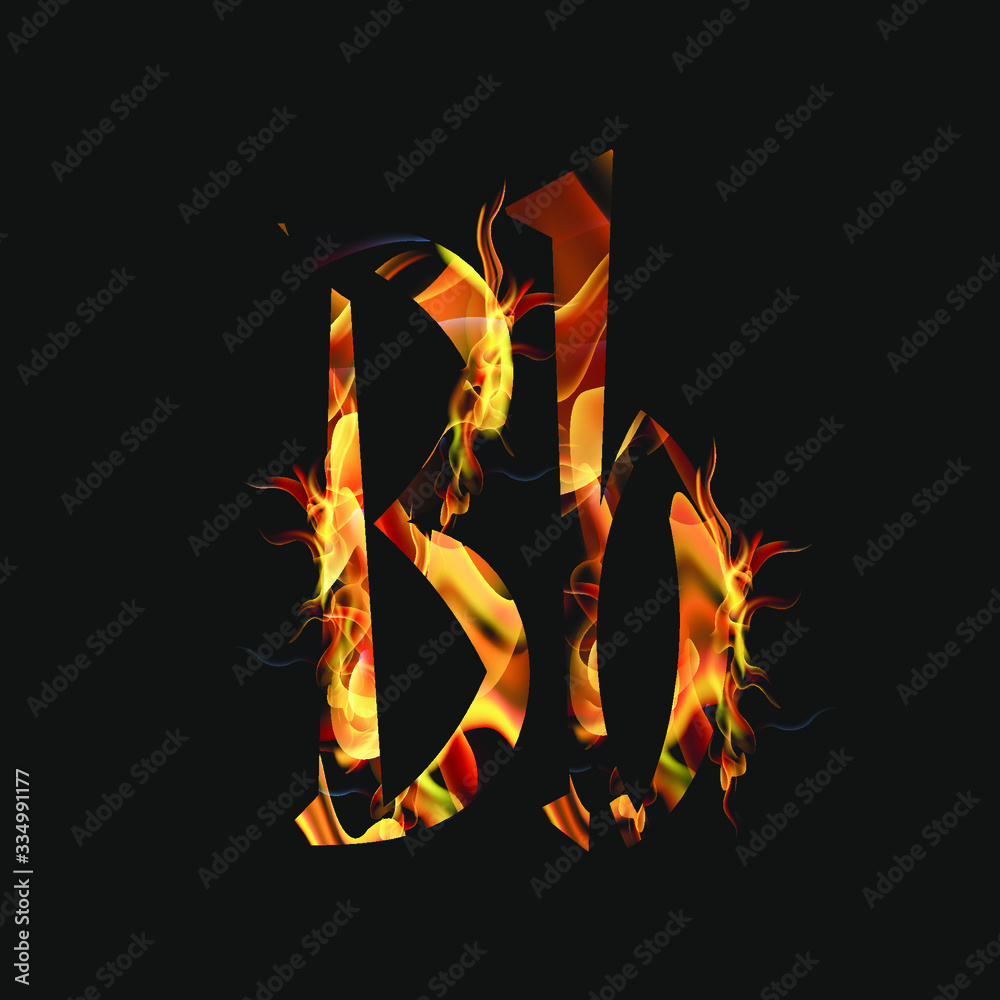 Collection of fonts or letters from fire, modern red fire, fonts Tattoo ...