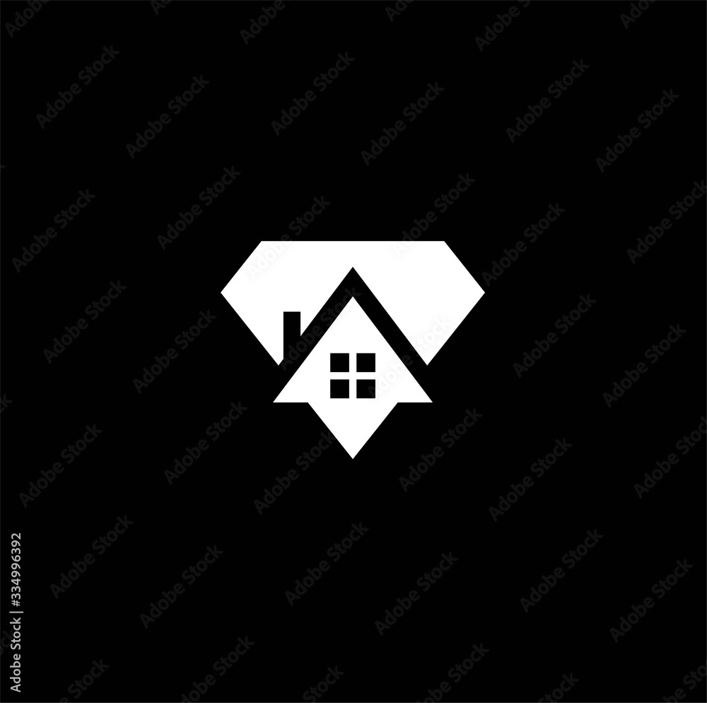 pentagon house silhouette logo design Stock Vector | Adobe Stock