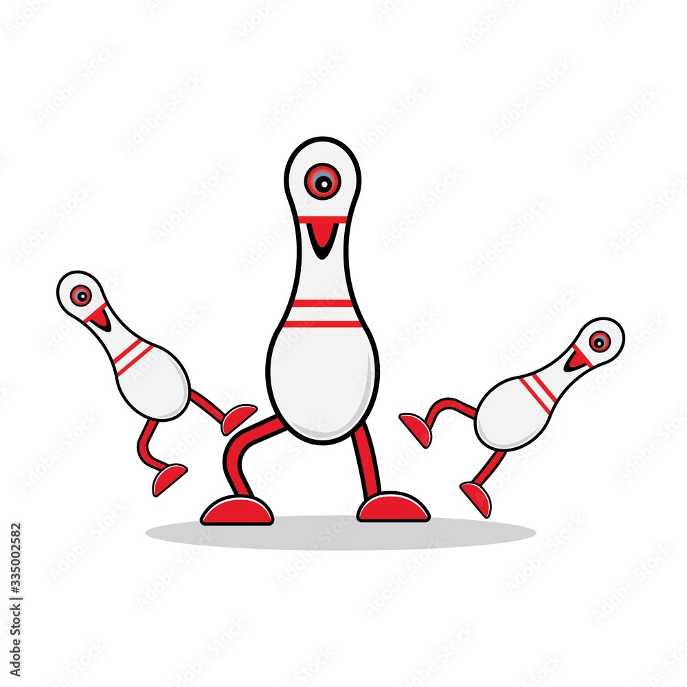 Vector illustration of cartoon bowling character Stock Vector | Adobe Stock