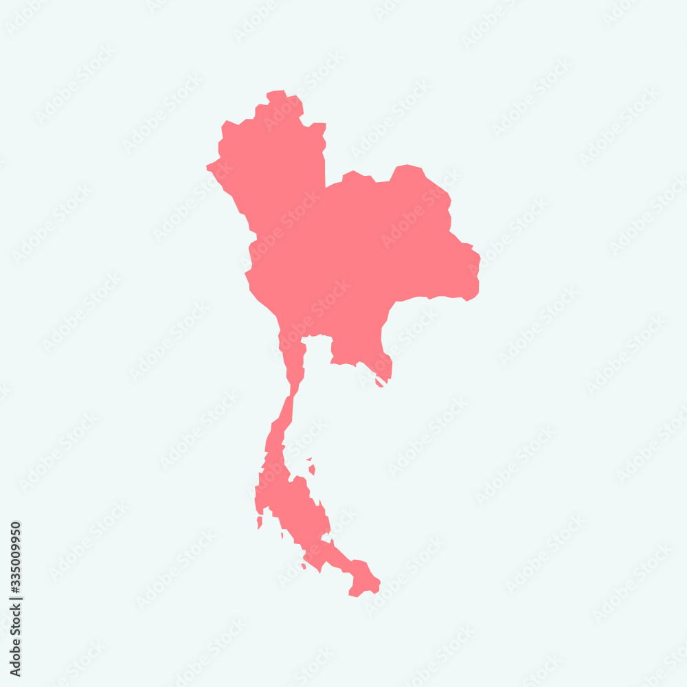 Thailand Map Vector Illustration Stock Vector | Adobe Stock