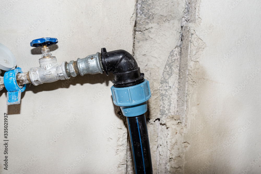 Valve from the main water supply coming out of the floor, home water ...