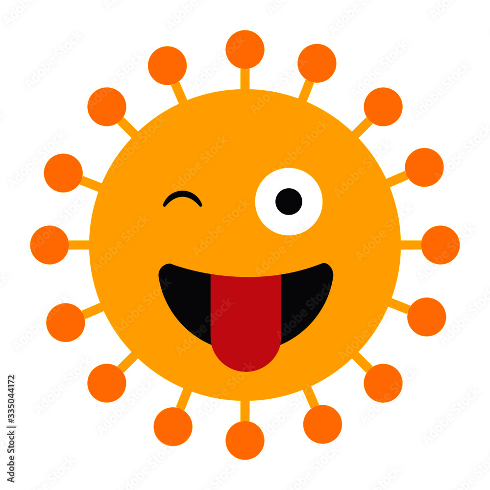 COVID EMOJI ILLUSTRATION. Face With Stuck-Out Tongue and Winking Eye ...