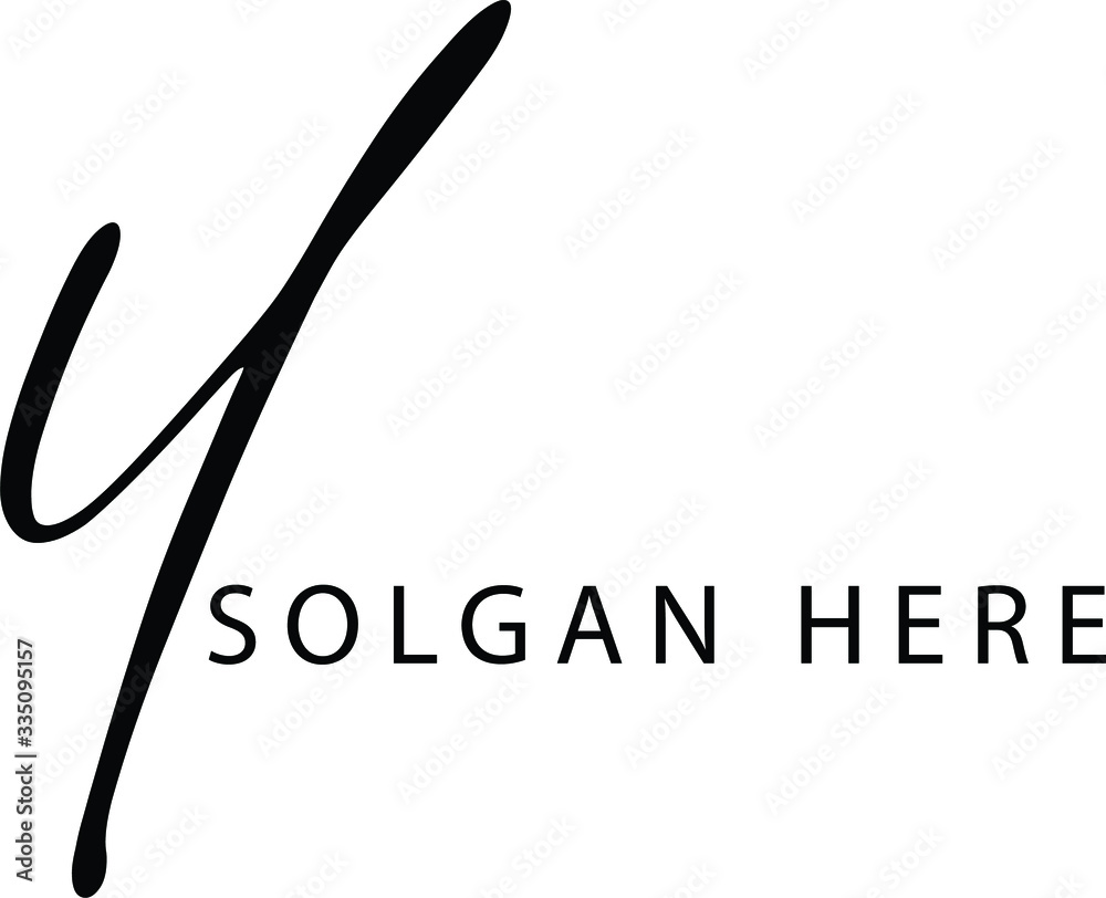 letter Y logo vector signature design Stock Vector | Adobe Stock