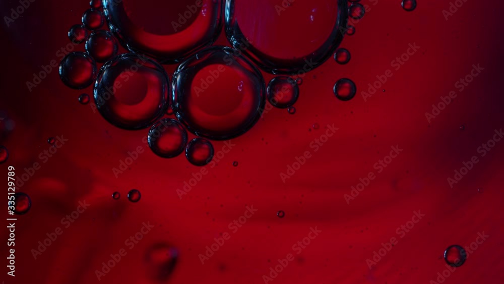 The concept of blood analysis under the microscope, red blood cells ...