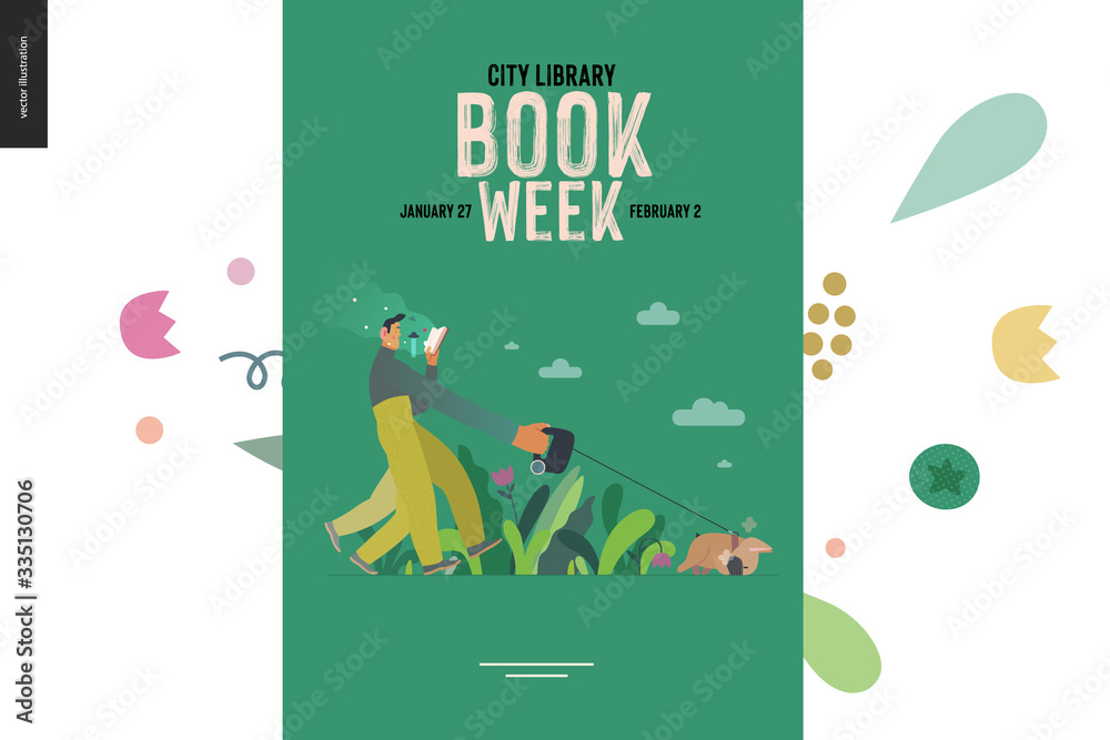 World Book Day graphics, dog walk poster template, book week events ...